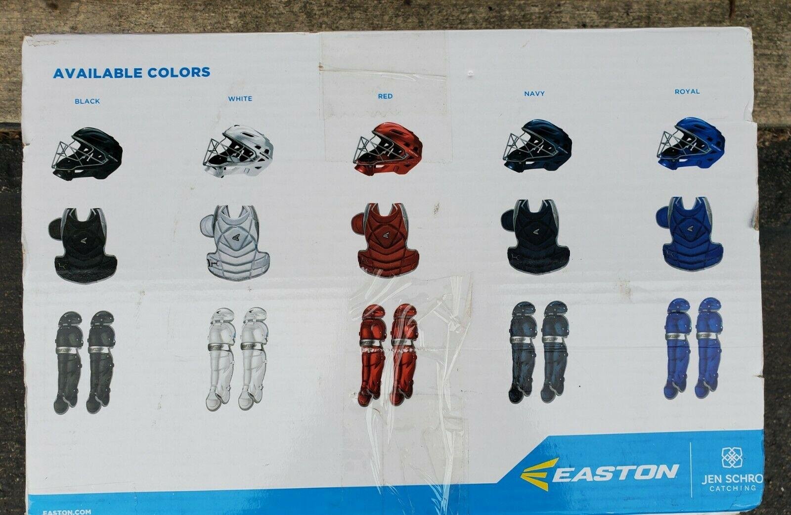 EASTON Jen Schro Catcher’s Box Set *Size L BLACK “The Fundamental” Full ...