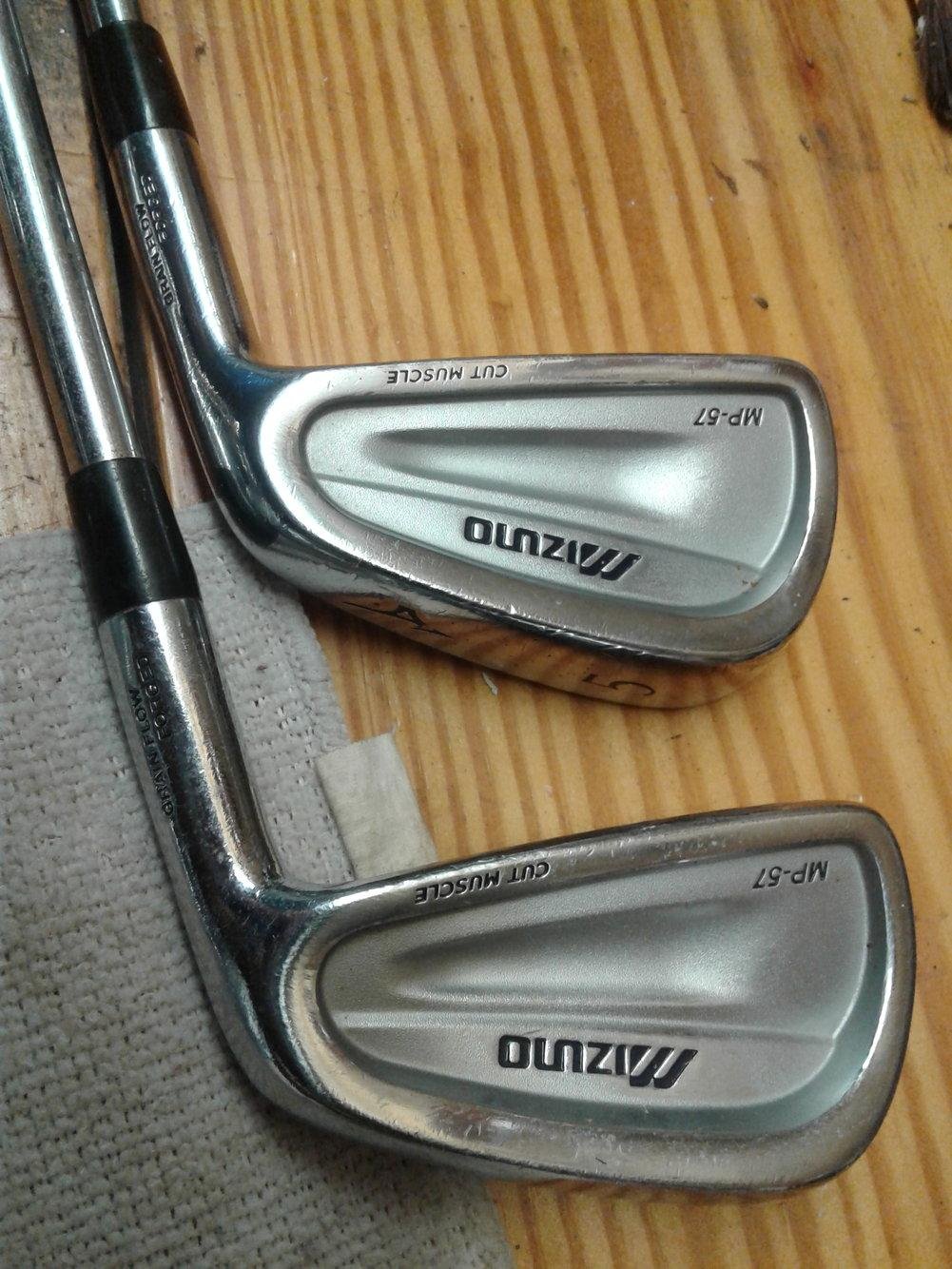 Used Men’s Mizuno RH MP 57 Iron Set True Temper Steel Shaft with 52* MP ...